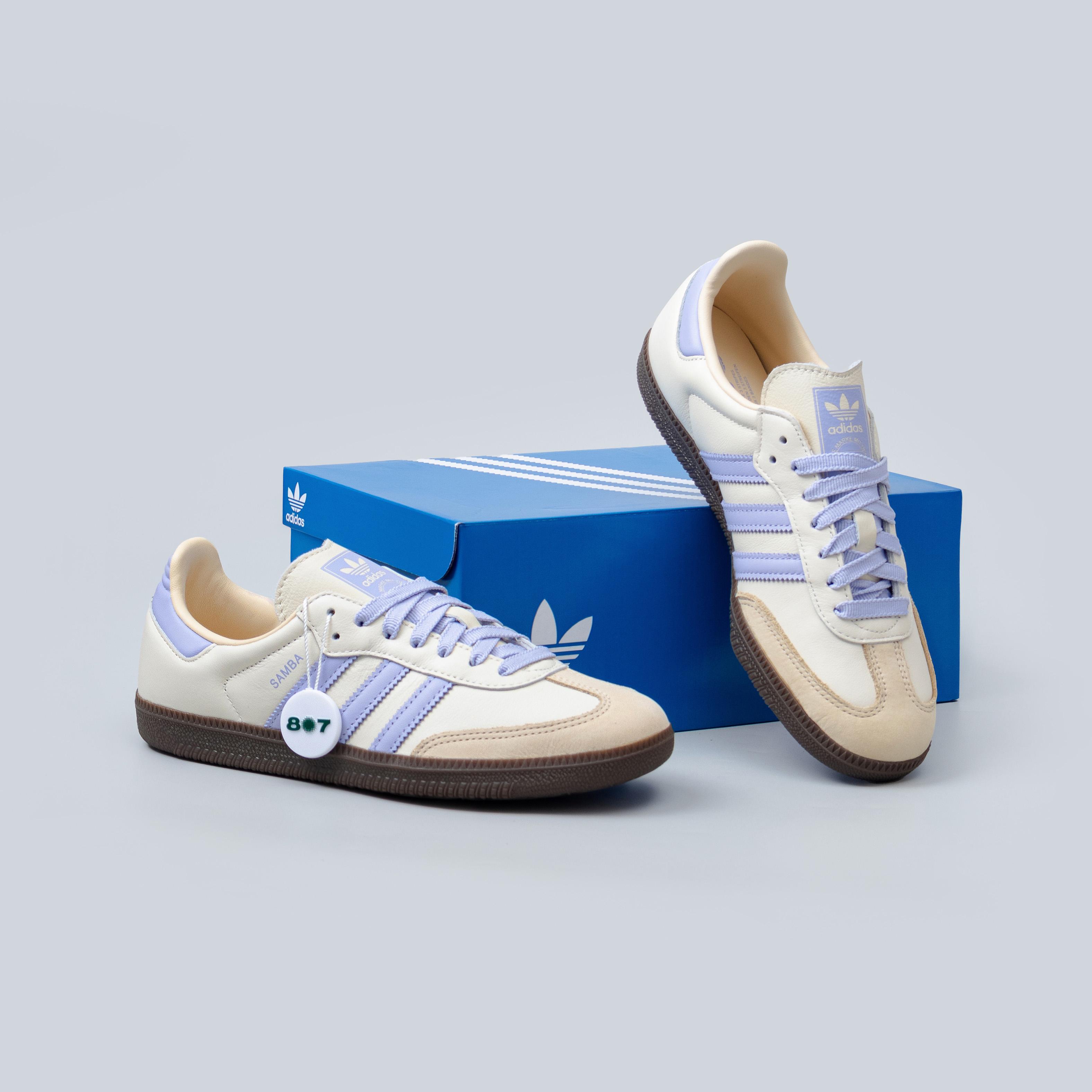 Jual Adidas Samba OG Cream White Violet - 807GARAGE