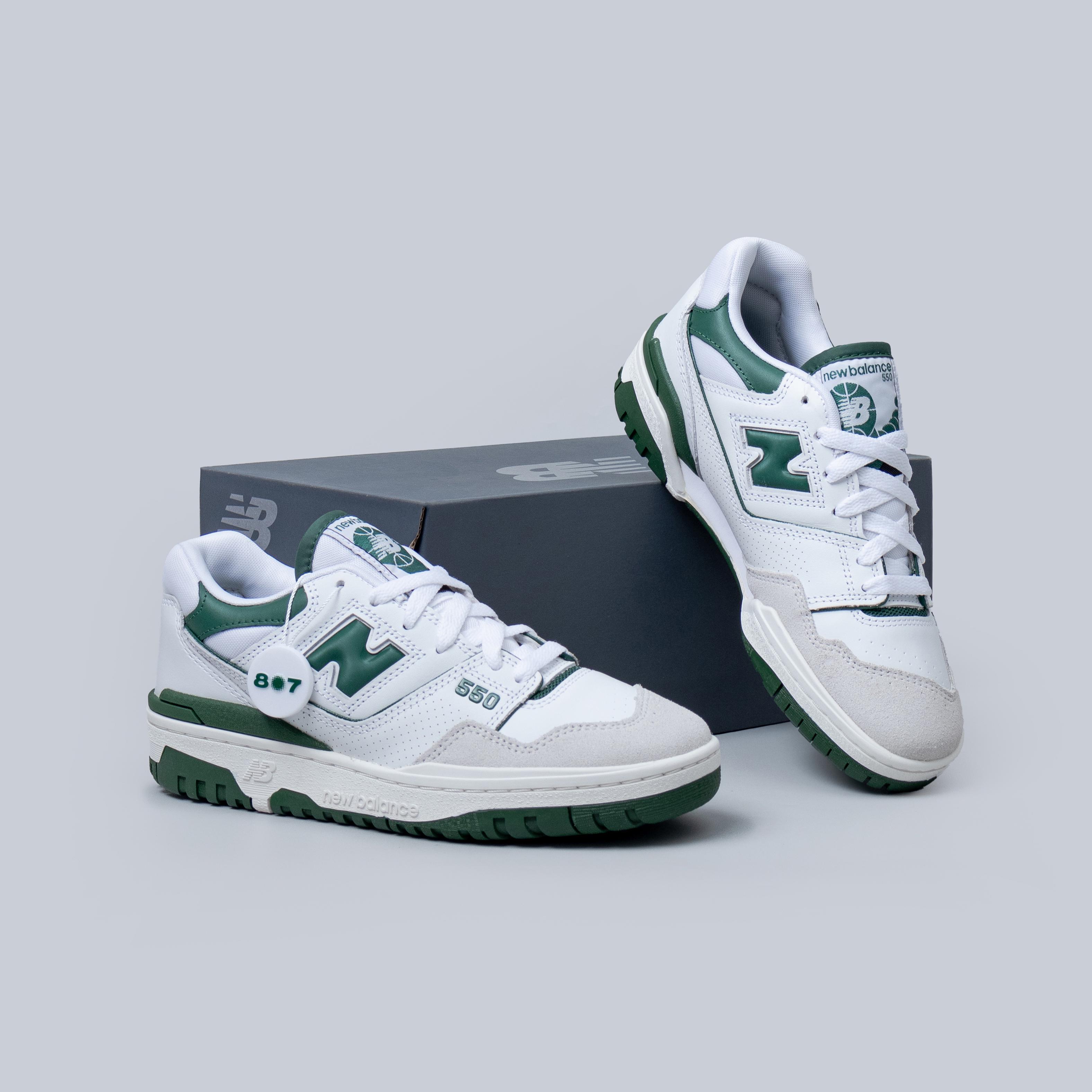 Jual New Balance 550 White Green - 807GARAGE